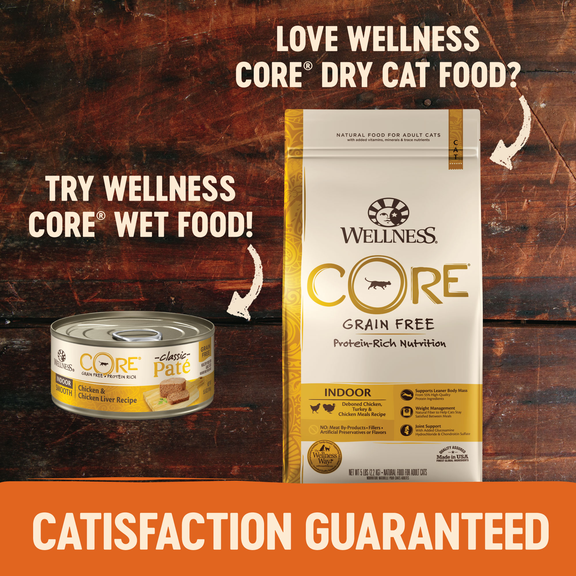 Wellness CORE Grain Free Indoor Cat Chicken Formula: Deboned Chicken ...